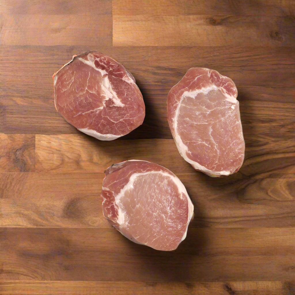 Three Boneless Duroc pork chops – Texas Butchers